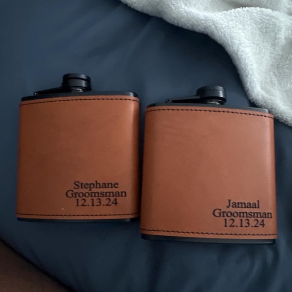 Personalized Flask for Men, Leather Flask, Flask Personalized, Flask ...