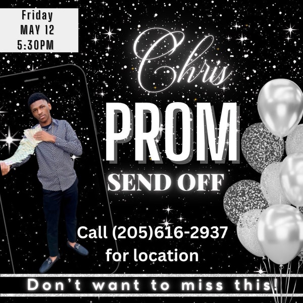 Prom Invitation Flyer, Prom Event Flyer, Prom Invitation, Prom Event ...