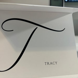 Personalized Note Card Set EXQUISITE SCRIPT MONOGRAM Women's Stationery ...