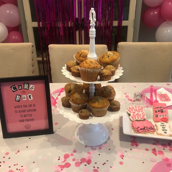 Mean Girls Party Food Sign Bachelorette, Hen Party Dessert Bar Sign ...