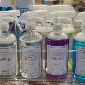 Modern Laundry Room Cleaning Labels 12 or 15 Durable | Etsy