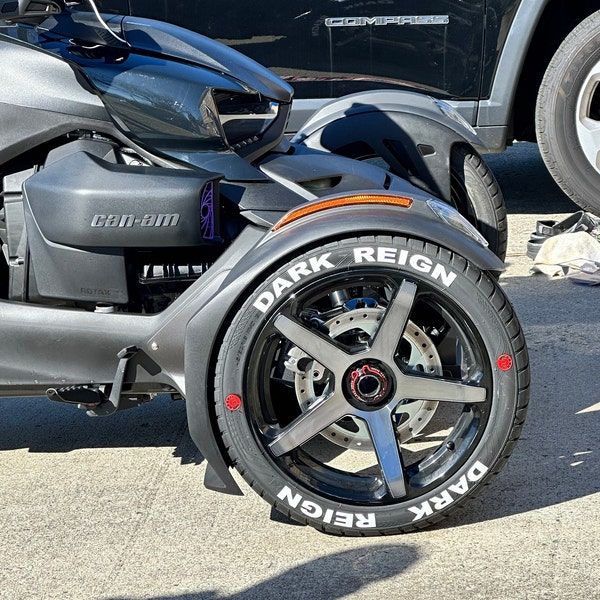 CUSTOMIZED Tire Lettering Permanent Stickers Your Name Spyder Can-am ...