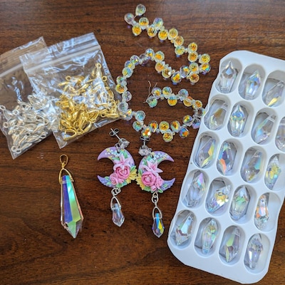 Brass Moon Suncatcher Frame 2.5-inch 65mm Pre-drilled With Three Holes ...