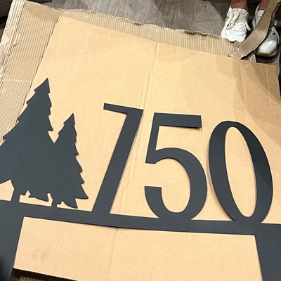 Custom Metal Address Sign for Mountain Home Mountain Cabin Airbnb Decor ...