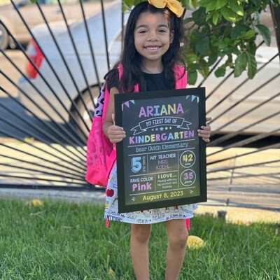 Editable First Day of School Poster DIGITAL FILE Printable - Etsy Canada