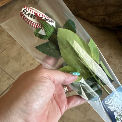 Softball Roses Arrangement Softball Flowers Bouquet Softball Gifts ...