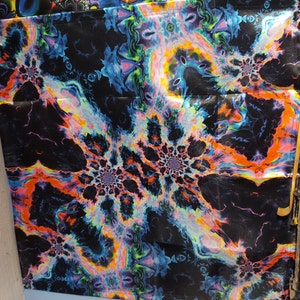 Acid Rain blacklight Trippy Tapestry Psychedelic UV Reactive ...