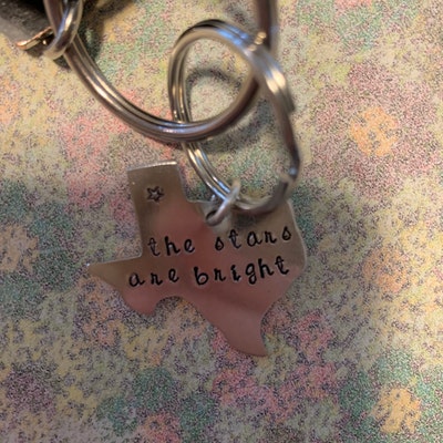 Texas Keychain Texas Key Chain Texas Keyring Texas Key - Etsy