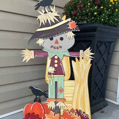 Scarecrow Porch Sign SVG File Halloween Sign Fall Porch Sign SVG ...