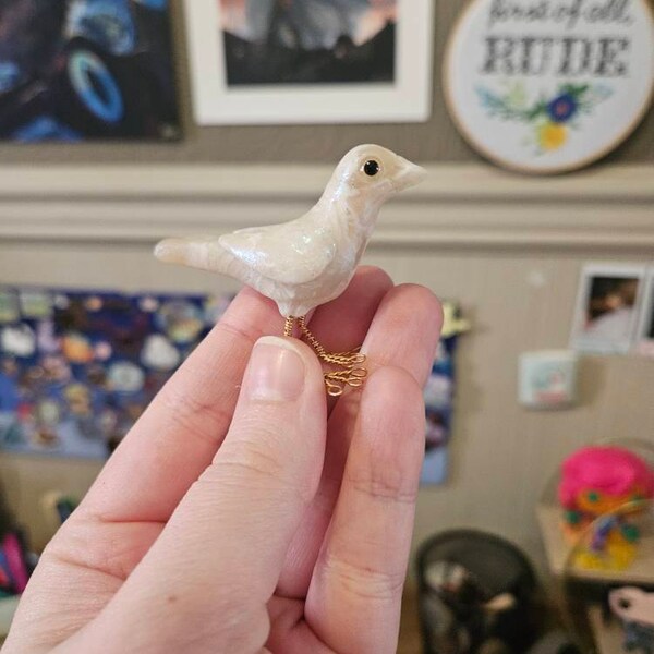 Standing Simple Crow "blind Box" Polymer Clay Miniature Hand Sculpted ...