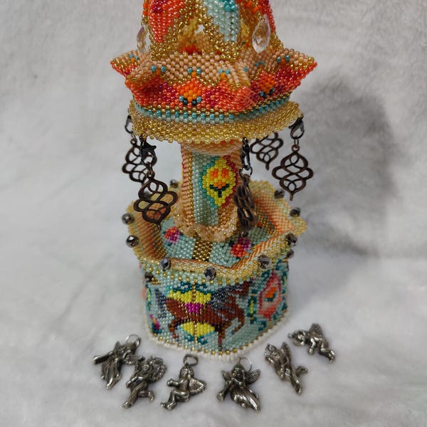 Carousel Horse Pen Wrap Bead Pattern, Pilot G2 Pen Wrap Beading Pattern ...