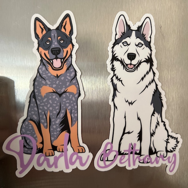 Custom Australian Cattle Dog, Blue Heeler, Red Heeler Vinyl Stickers ...