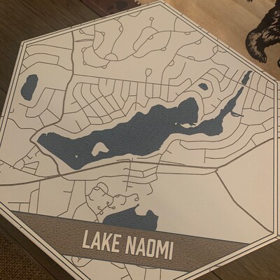 Lake Naomi Pennsylvania Hexagon Canvas Print Lake Naomi - Etsy
