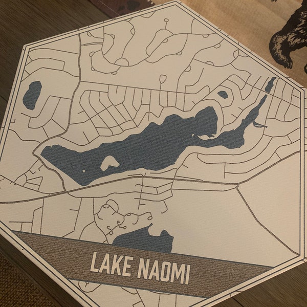 Lake Naomi Pennsylvania Hexagon Canvas Print, Lake Naomi Pennsylvania ...