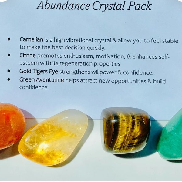 Immune Boosting Crystal Healing Care Pack Gift - Etsy