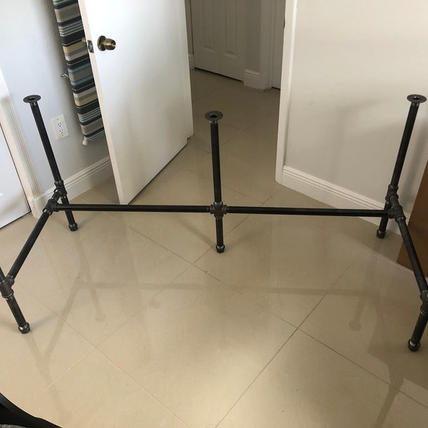 Black Pipe Table Base, diy Kit, 1 X 30 Tall Length 26, 32, 38, 44, 56 ...
