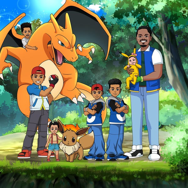 Custom POKEMON Character Portrait From Photo (DIGITAL COPY ...