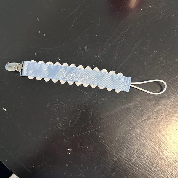 Pacifier Clips // Paci Clip, Monogram Pacifier Clip, Pacifier Holder ...