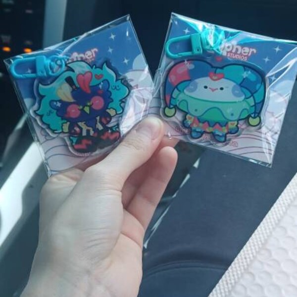 Helluva Boss Inspired Keychain | 2.3" Charms Ft. Ozzy & Fizzarolli ...