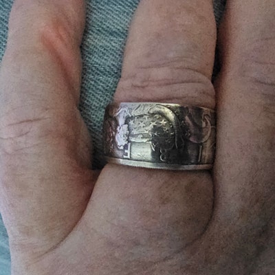 Coin Ring. Mexican 1oz Silver Libertad Coin Ring. Silver Ring. Mens ...
