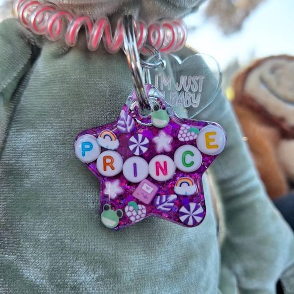 Custom Resin Motel Keychain, Letter Bead Motel Keychain, Personalized ...