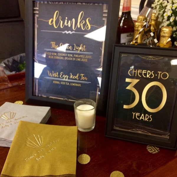 Birthday Sign Printable - Cheers to 30 Years Birthday Sign. 30th ...