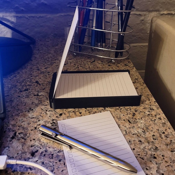 Analog 3D Printed Note Pad Index Cards Holder Motivational Phrase 3x5 ...