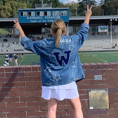 Custom University Denim Jacket, Custom College Denim Jacket, Custom ...