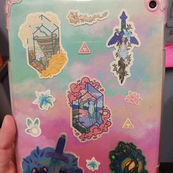 Floral Totk Mineru Zonai Sage Mask Waterproof Vinyl Stickers - the ...