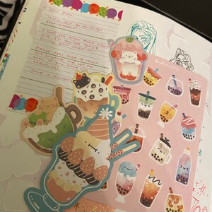 Cat Cafe Art Print Coffee Shop Cute Art Print Kawaii Art - Etsy