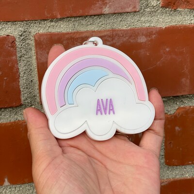 Instant Digital Download Rainbow Themed Bag Tag/keychain Svg File ...