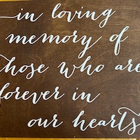In Loving Memory Sign, Acrylic Memory Sign, Lucite Memory Sign, in ...