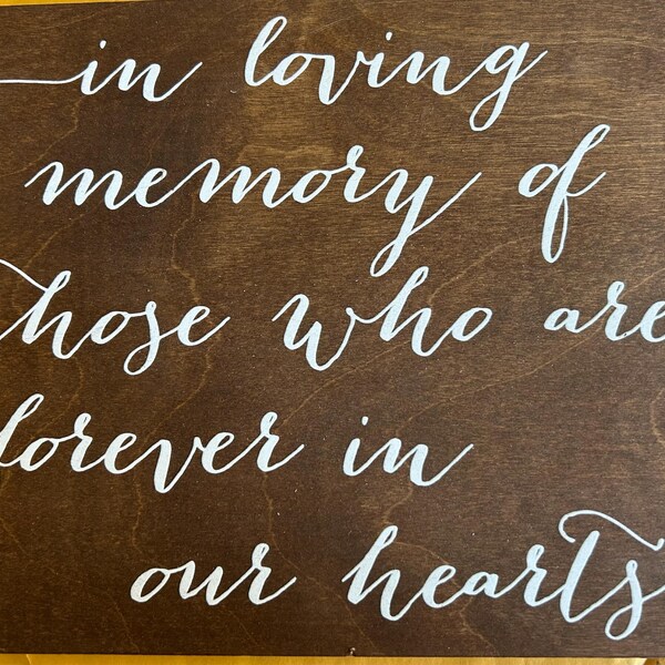 In Loving Memory Sign, in Loving Memory Wedding Sign, in Loving Memory ...