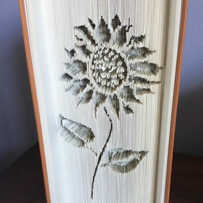 Pattern Only Sunflower Book Folding Pattern Cut and Fold Book, Flower ...