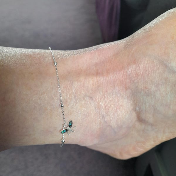 Dragonfly Anklet, Colorful Anklets for Women, Summer Handmade Jewelry ...