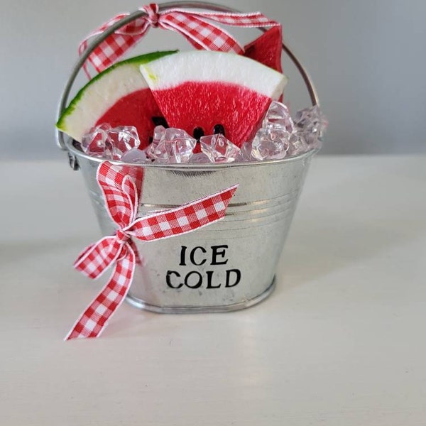 Watermelon Tier Tray Decor Watermelon Ice Bucket Fake Watermelon Summer ...