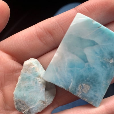 Larimar Slab Rough, 91g, High Quality Rough Larimar Slab, Blue ...