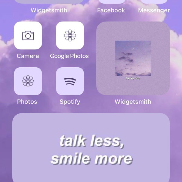 Lavender App Icons, Purple Icons, iPhone App Covers, Purple Aesthetic ...