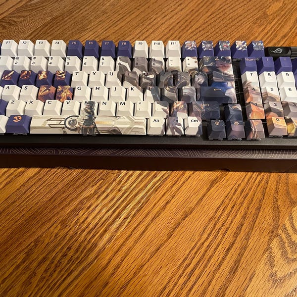 KDA All Out Seraphine Seraphine Superstar Lol Series Keycap Set, 127 Keys PBT for Mechanical ...