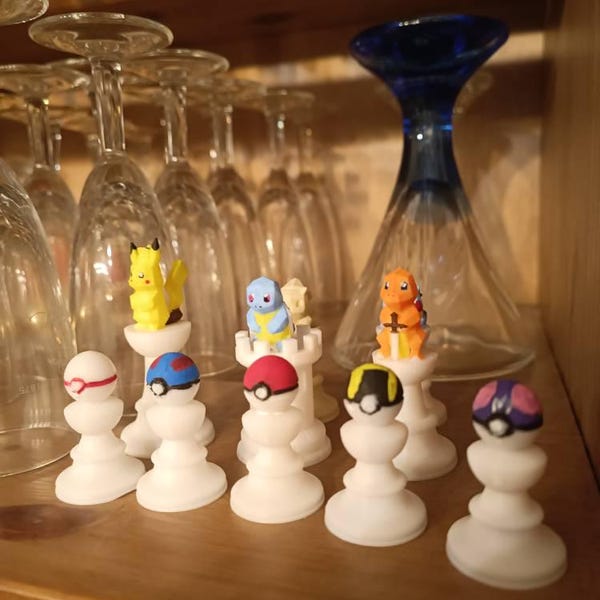 Pokemon Chess Set, Chess Set, Pokemon, Pikachu,eevee, Nintendo ...