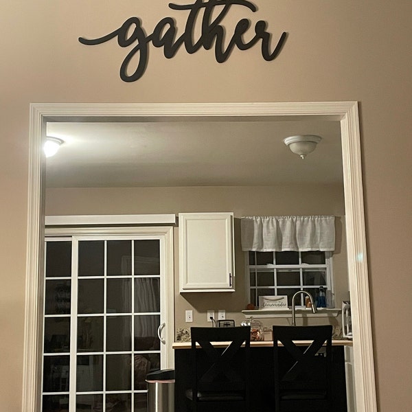 Gather Sign, Gather Wood Sign, Gather Wall Decor, Thanksgiving Decor ...