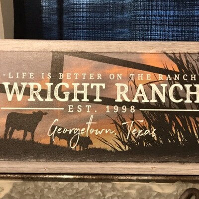 Personalized Ranch Name Sign Family Ranch Custom Canvas - Etsy