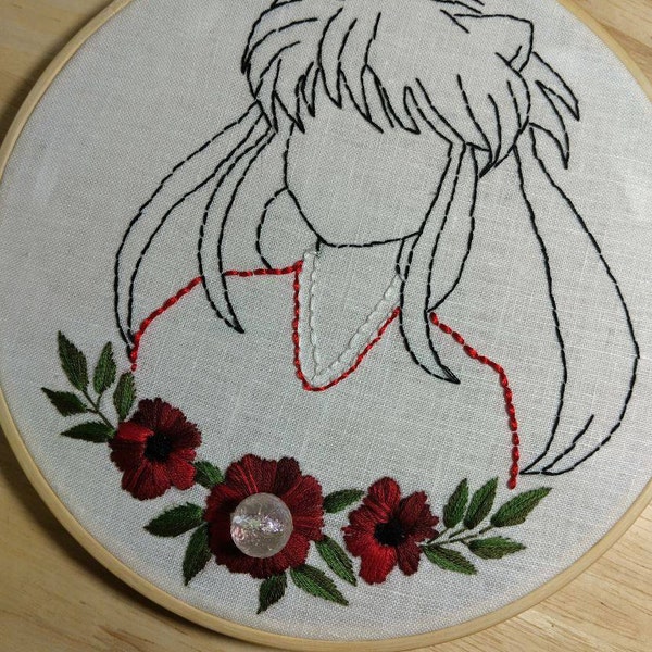 Anime Embroidery Pattern - Digital Moon Inspired Hand Stitching Design ...