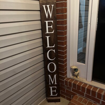 Front Porch Welcome Sign 5 Foot Welcome Sign 4 Foot Welcome Sign Rustic ...