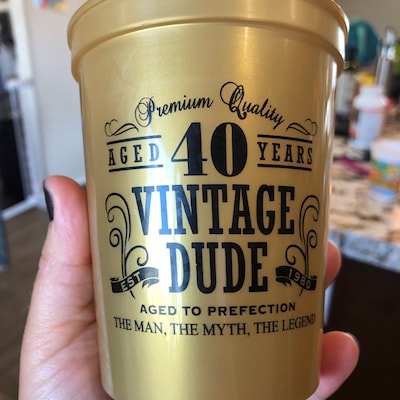 40th Birthday Party Cups, Personalized Birthday Cups, Custom Birthday ...