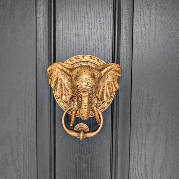 11" OTTER Door Handle Brass, Animal Door Handles, Wild Door Pull ...