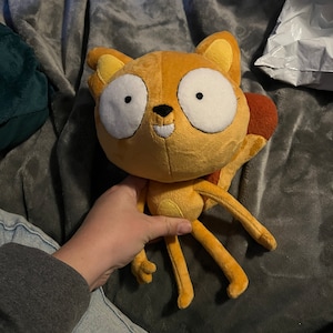 Rivulet Plushie, Blue Slugcat Plush, Handmade Stuffed Animal, 11.8 In ...