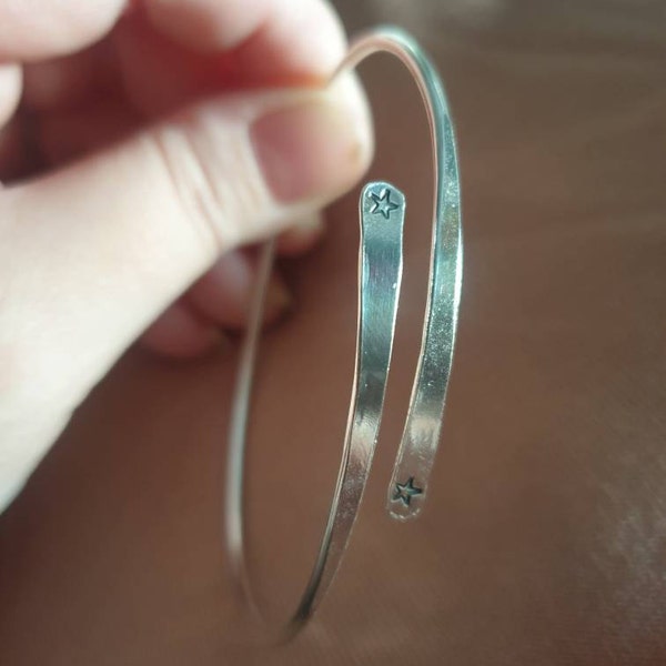 Hand Crafted - Sterling Silver Wrap Bangle - Can Be Personalised - Etsy