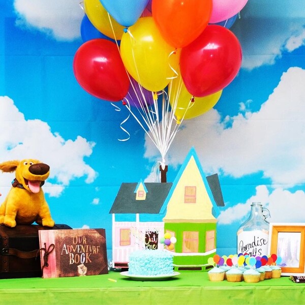 Bright Balloon Party Picks - Cupcake Toppers - Food Picks - up up and ...