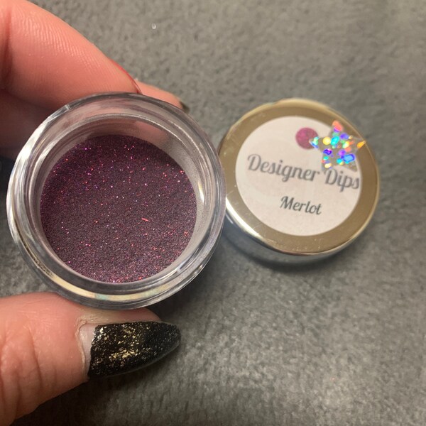 Merlot - Dip Powder, Dip Nail Powder, Dip Powder for Nails, Glitter Dip ...